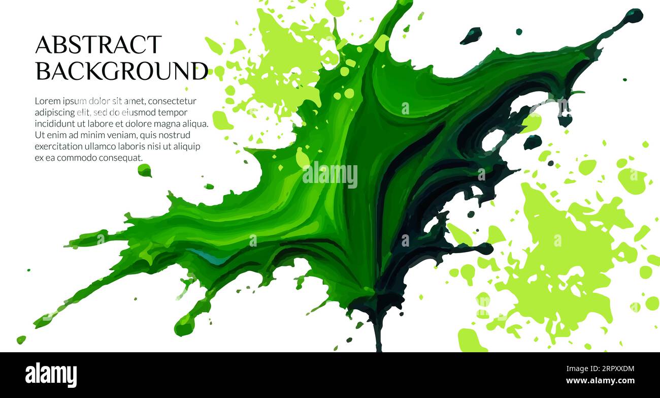 Green ink brush stroke background. Vector banner Stock Vector Image & Art - Alamy