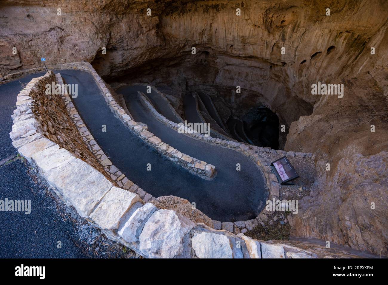 Path Winds Back and Forth In The Entrance of Carlsbad Caverns National ...