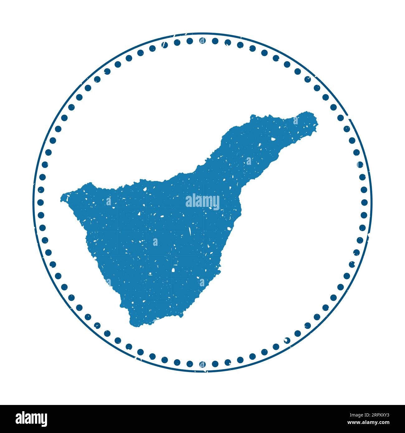 Tenerife sticker. Travel rubber stamp with map of island, vector ...