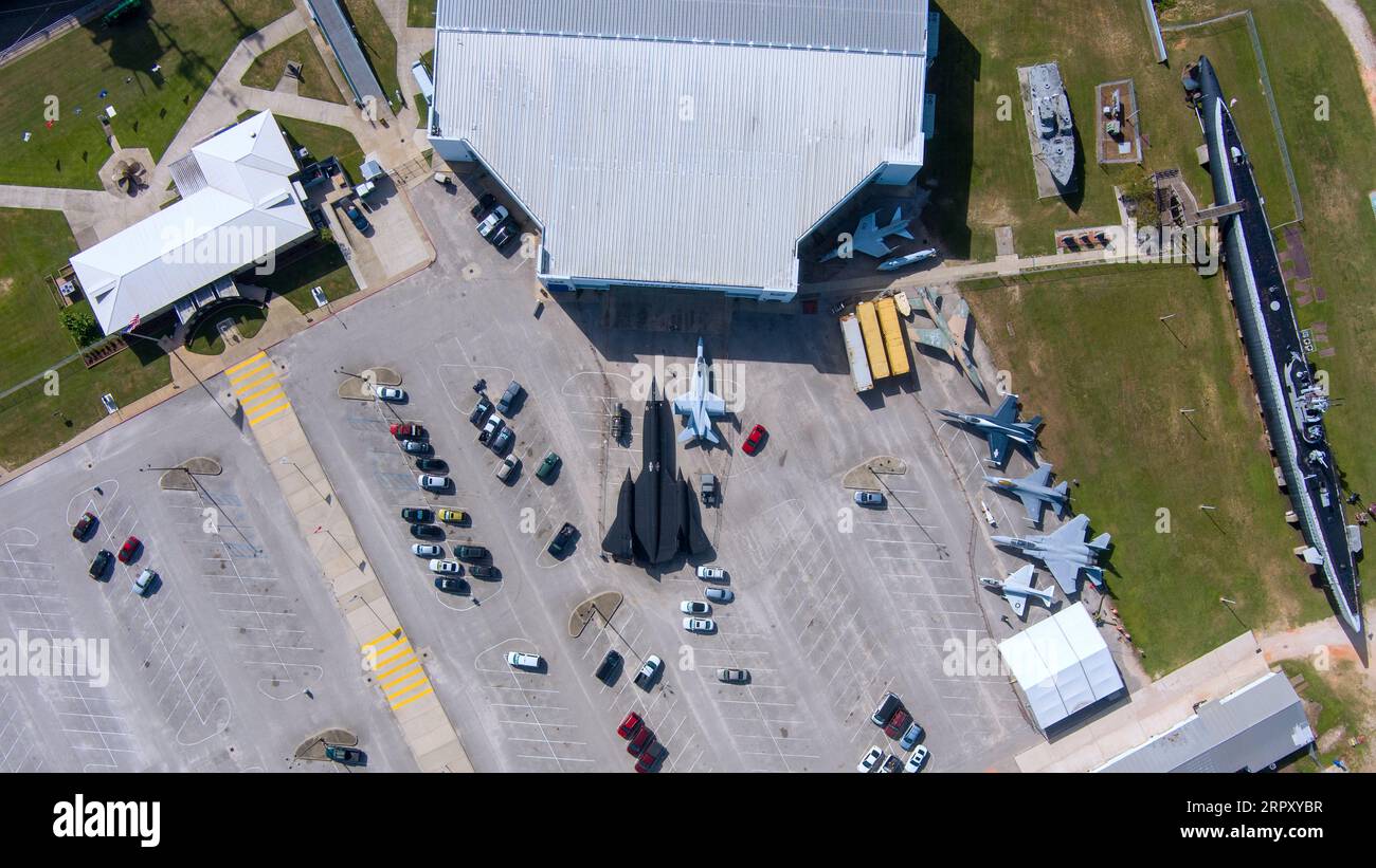 Mobile, AL USA 22 Aug 2023 aerial view of an A12 recon aircraft and ...