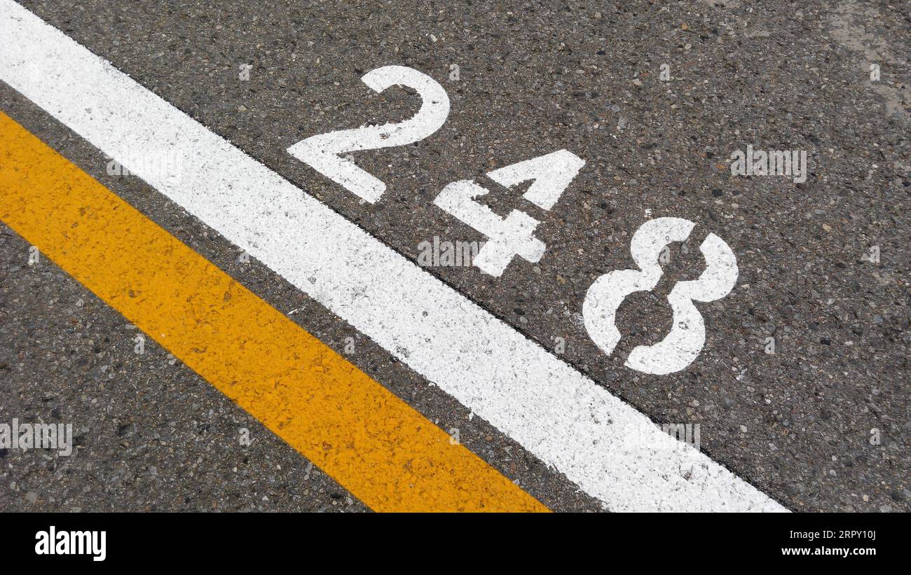 Numbers on the road hi-res stock photography and images - Alamy