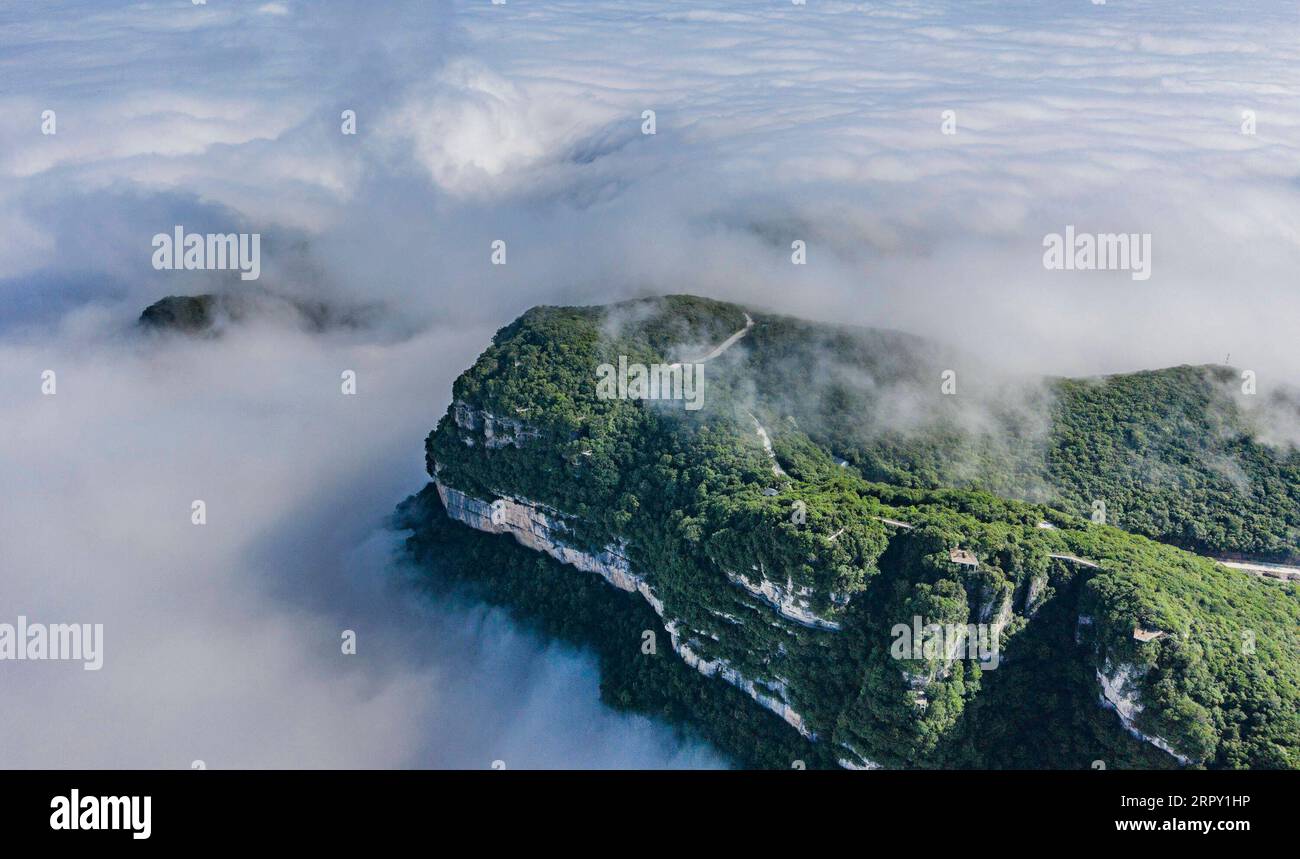 200610 -- HANZHONG, June 10, 2020 -- Aerial photo taken on June 10 ...