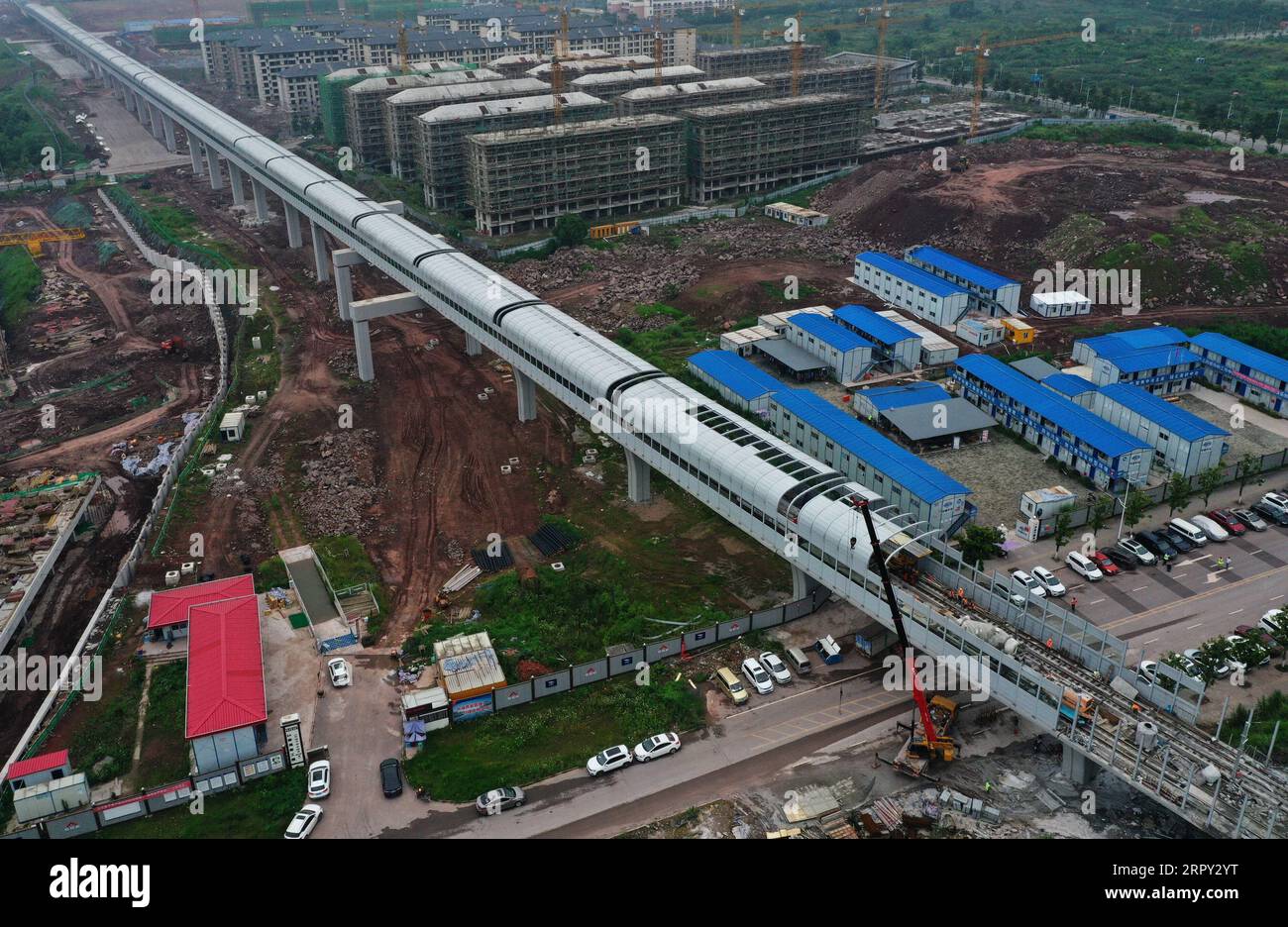 200611 -- CHONGQING, June 11, 2020 -- Aerial photo taken on June 11 ...