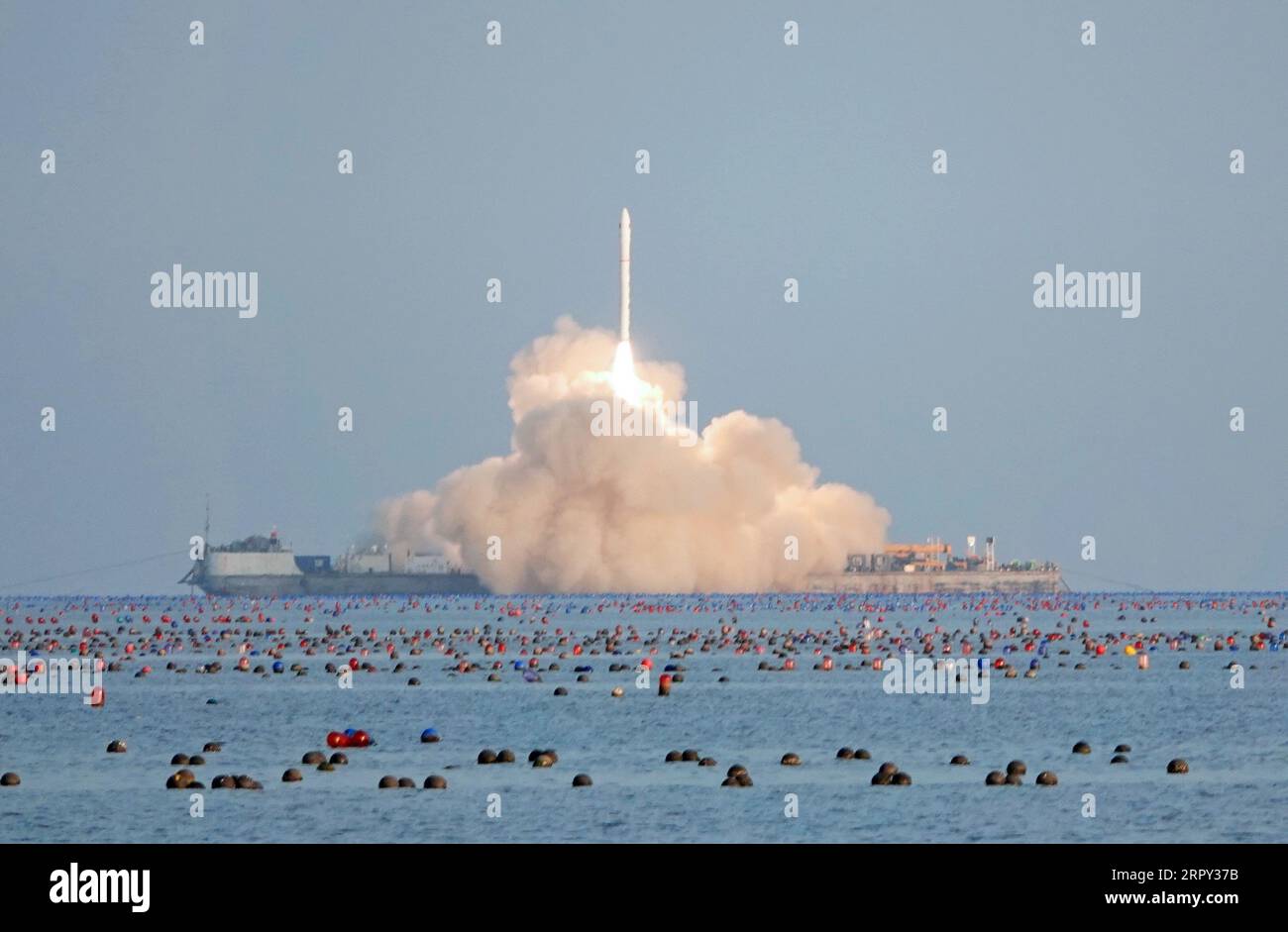 YANTAI, CHINA - SEPTEMBER 5, 2023 - The "CERES-1" sea-launched carrier ...
