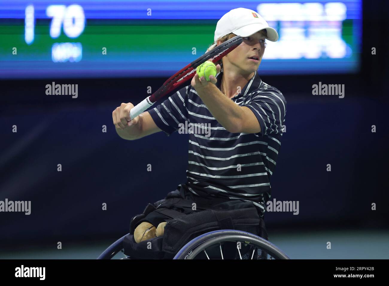 Conner Stroud during a wheelchair men's singles match at the 2023 US ...