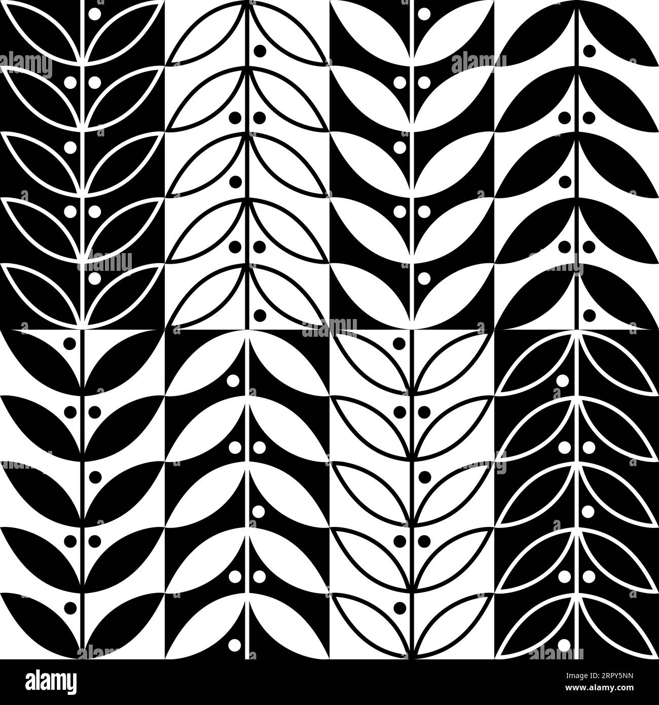 Regular leaves Black and White Stock Photos & Images - Alamy