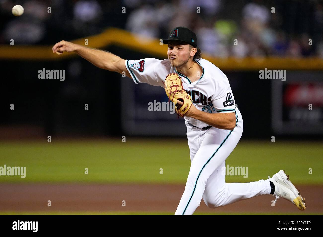 Arizona Diamondbacks starting pitcher Brandon Pfaadt throws against the ...