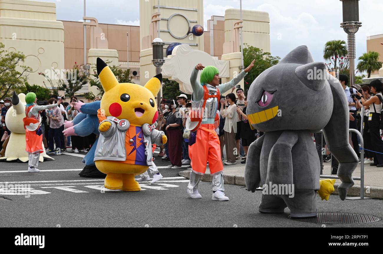 Pokemon march during the Halloween event at the Universal Studio Japan ...