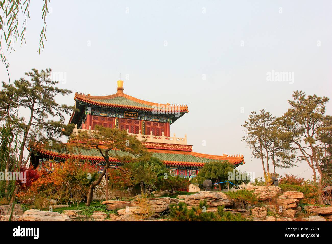 BEIJING - OCTOBER 23: Chinese architectural style landscape ...