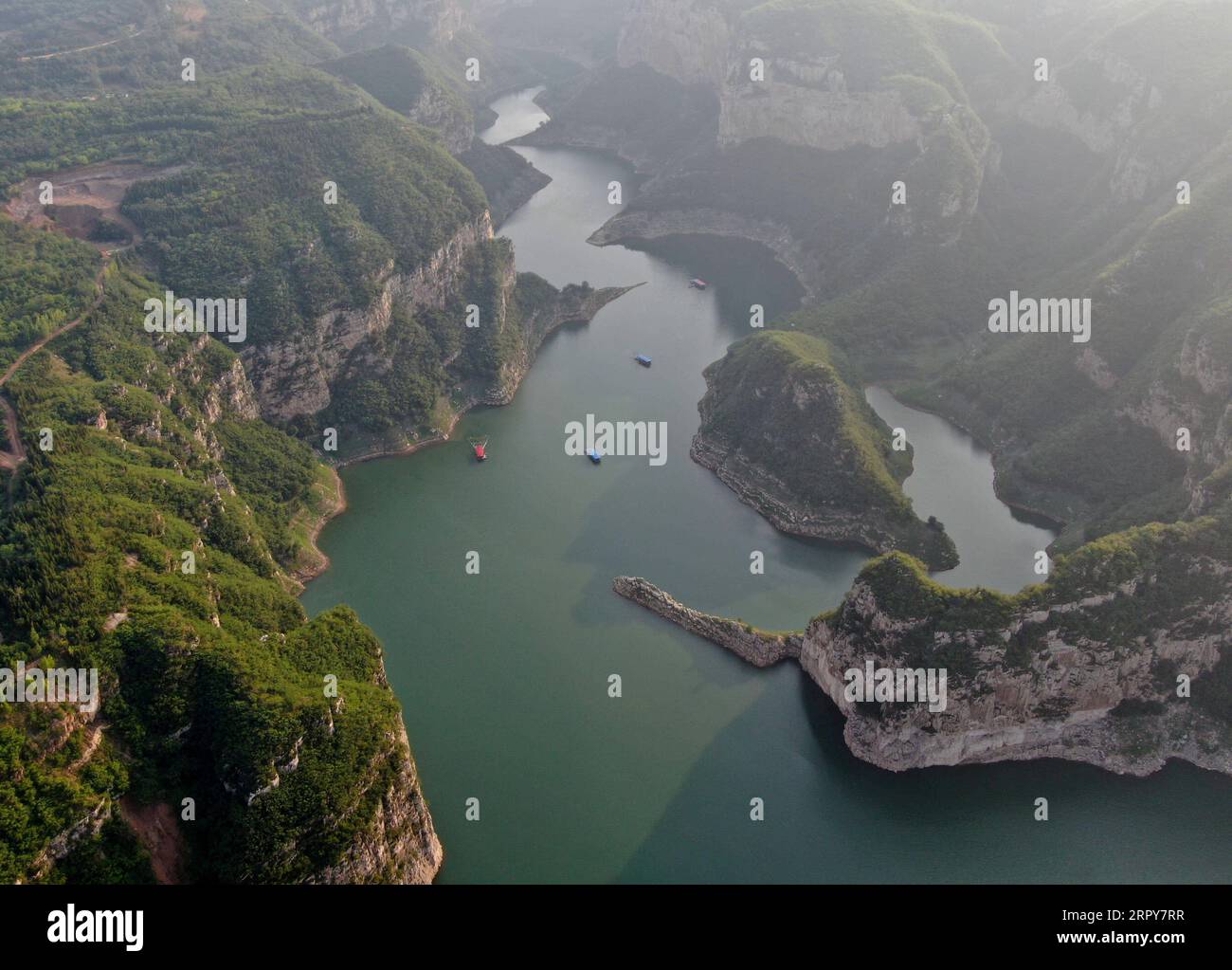 200619 -- JIYUAN, June 19, 2020 -- Aerial photo taken on June 18, 2020 ...