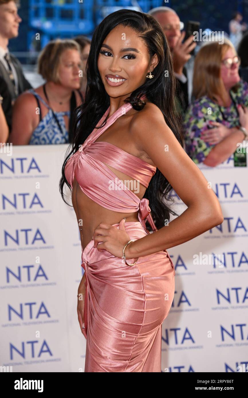 London, UK. September 5th, 2023. Ella Thomas arriving at the National Television Awards, The O2 ...