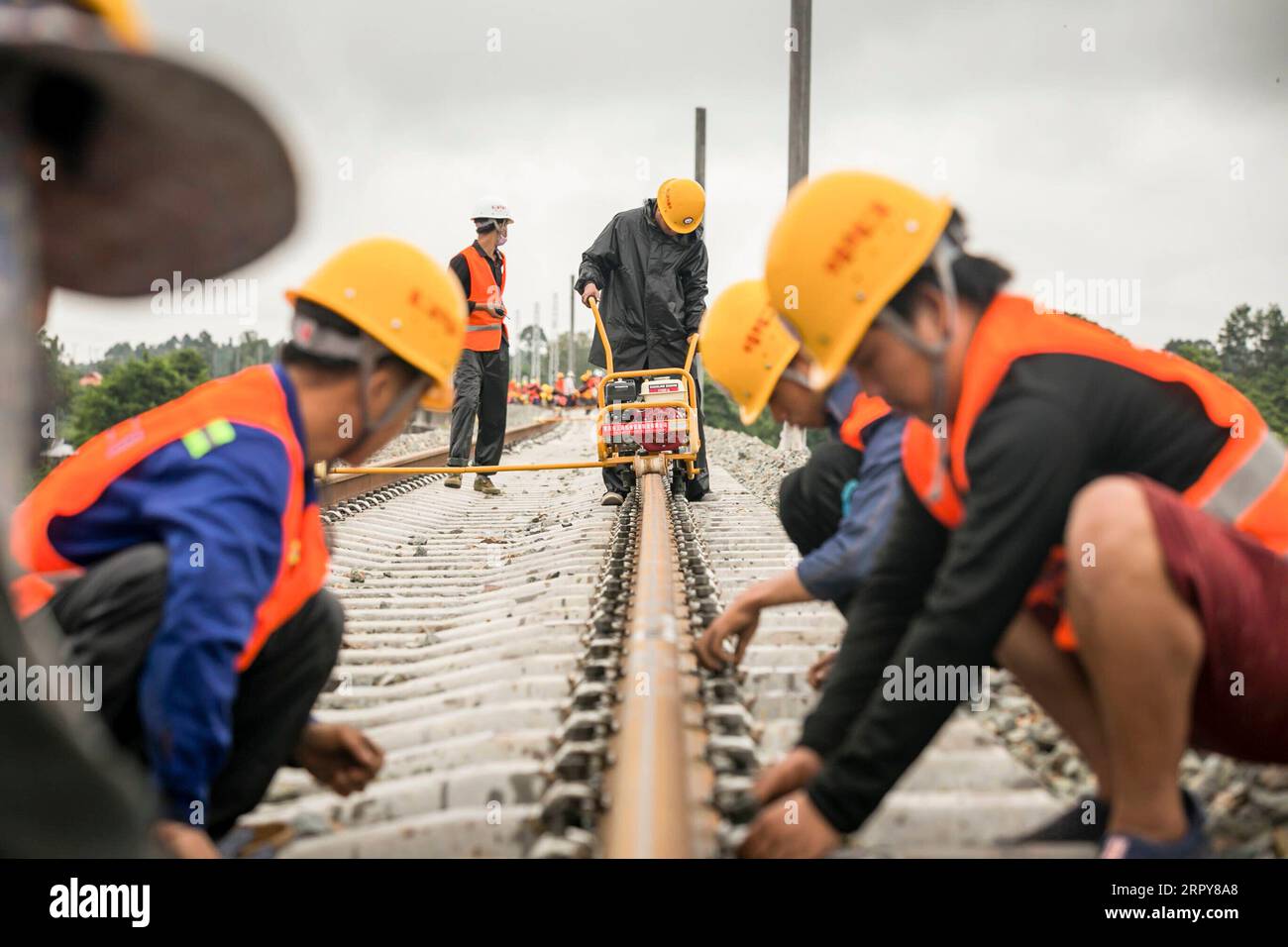 Continuous rail railway hi-res stock photography and images - Alamy