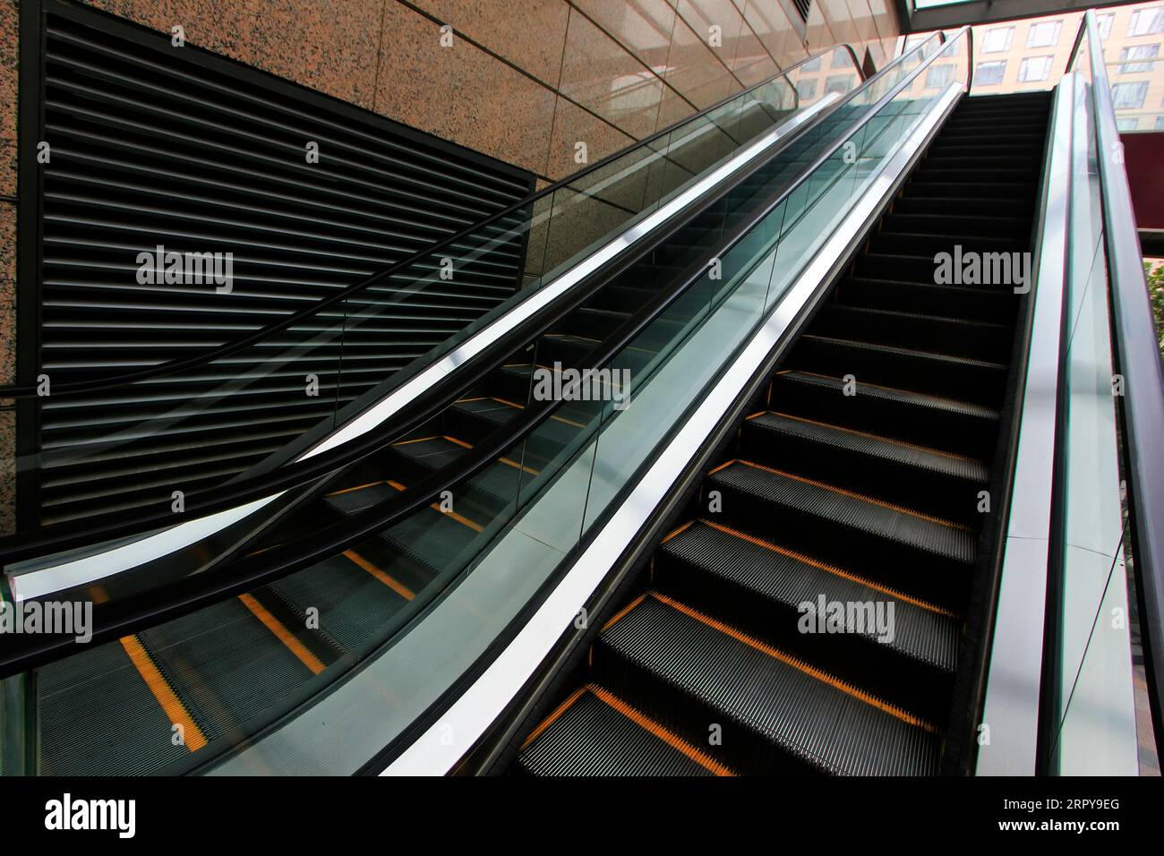 glass automatic elevator, closeup of photo Stock Photo - Alamy