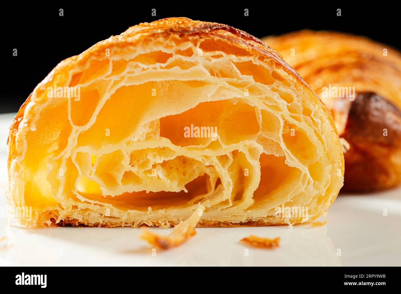 Delicious crispy, flaky, and buttery plain 37 layer croissant with a ...