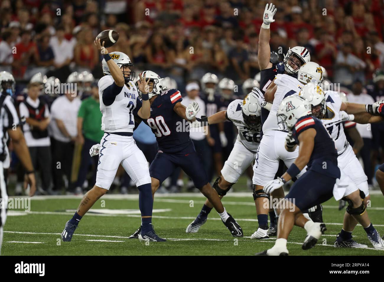 TUCSON, AZ - SEPTEMBER 02. Arizona Wildcats defensive lineman Isaiah ...