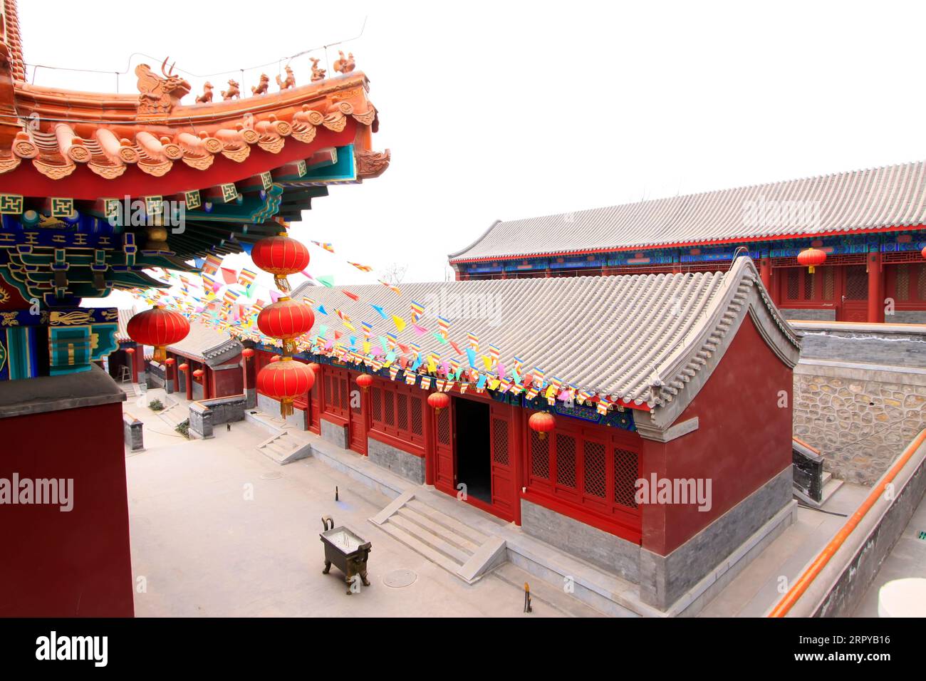 LUAN COUNTY - NOVEMBER 23: Hengshan Dajue Temple monastery landscape ...