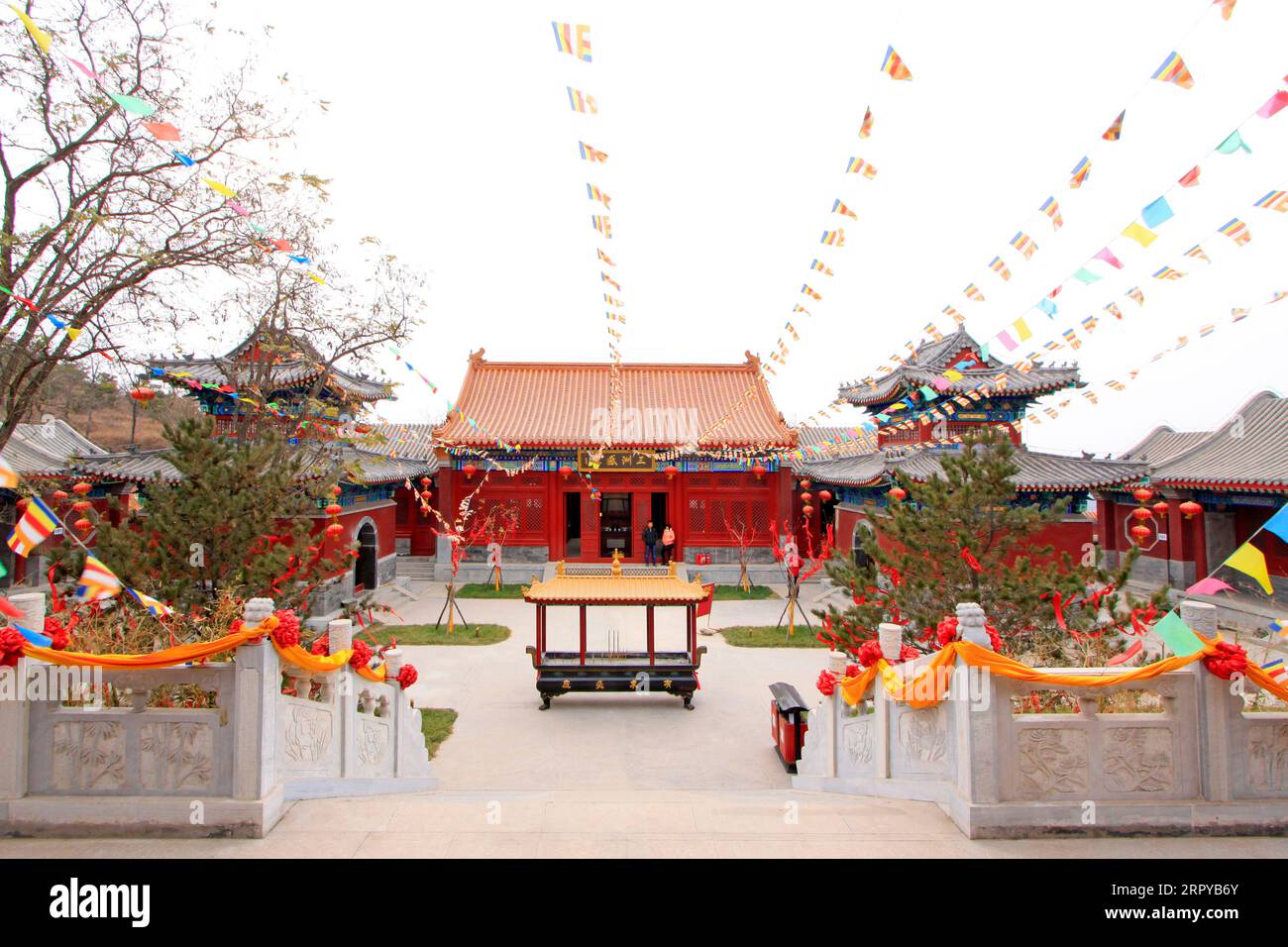 LUAN COUNTY - NOVEMBER 23: Hengshan Dajue Temple landscape architecture ...