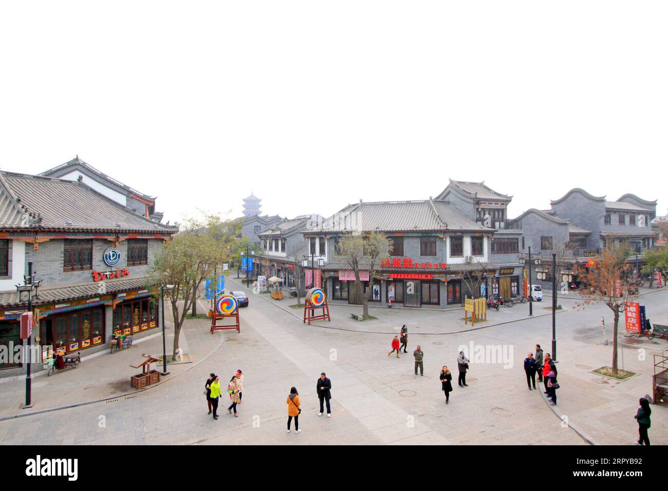 LUAN COUNTY - NOVEMBER 23: Archaize building landscape in Luanzhou city ...