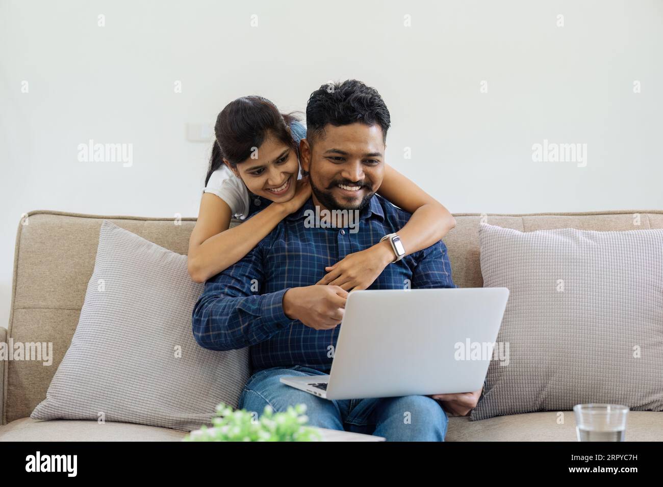 Indian couple watching movie hi-res stock photography and images - Alamy
