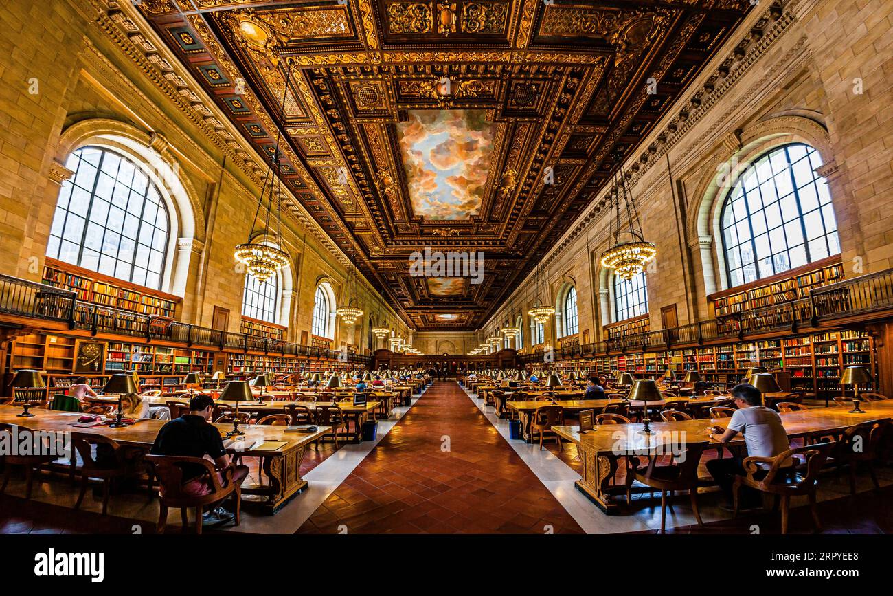 New York Public Library Manhattan New York, New York, USA Stock Photo ...