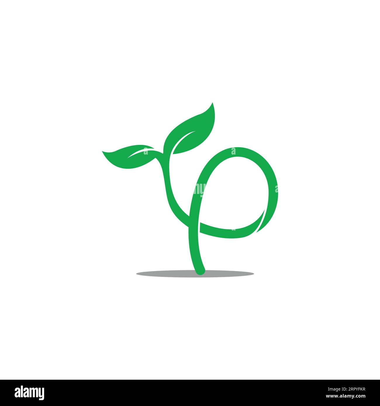 letter loop plantation green bud logo vector Stock Vector Image & Art ...