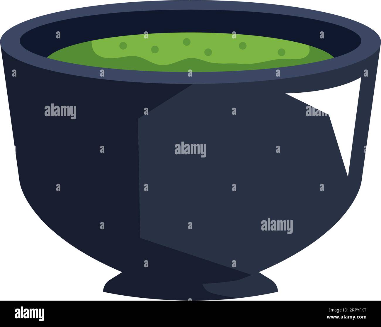 Herbal powder in bowl Stock Vector Images - Alamy