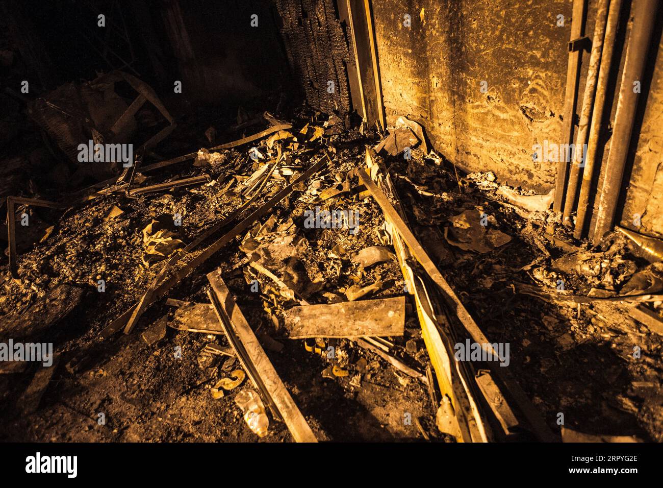 200701 -- TEHRAN, July 1, 2020 -- Debris are seen at the explosion site ...