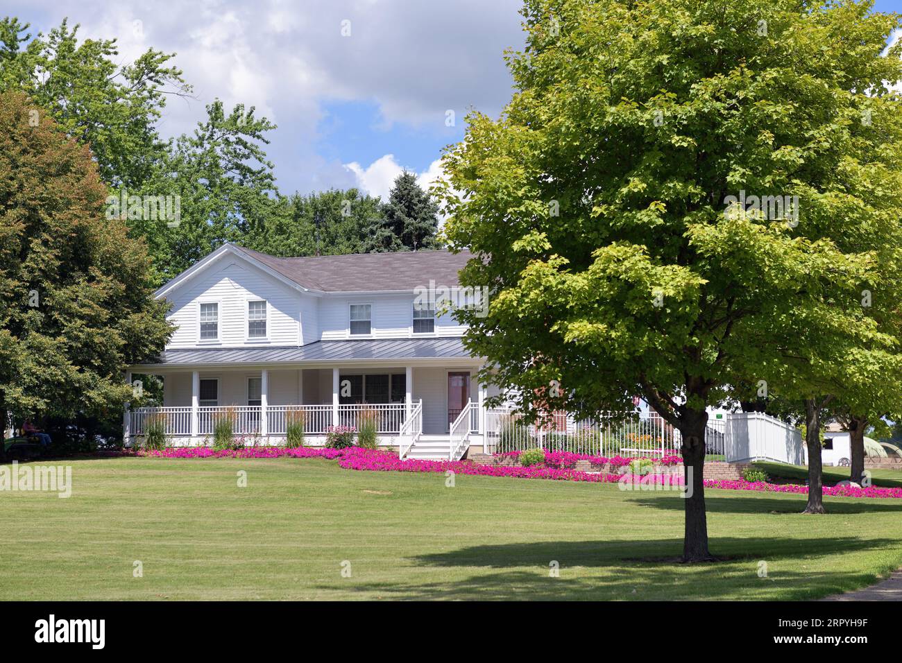 Maple Park, Illinois, USA. A well maintained country home, actually a ...