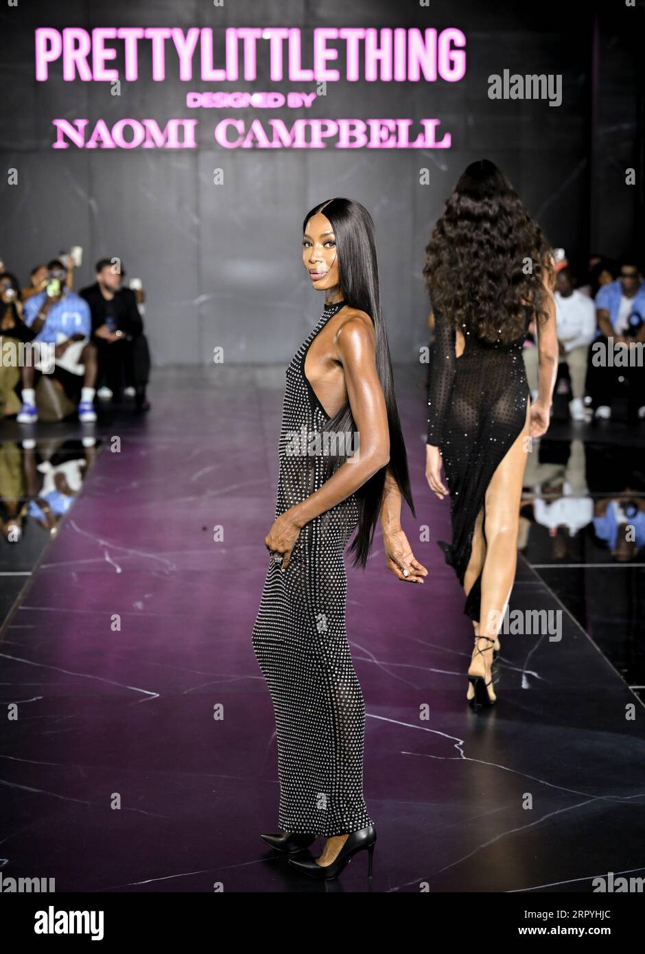 EDS NOTE: NUDITY - Naomi Campbell walks the runway at the ... EDS NOTE: NUDITY - Naomi Campbell walks the runway at the ...