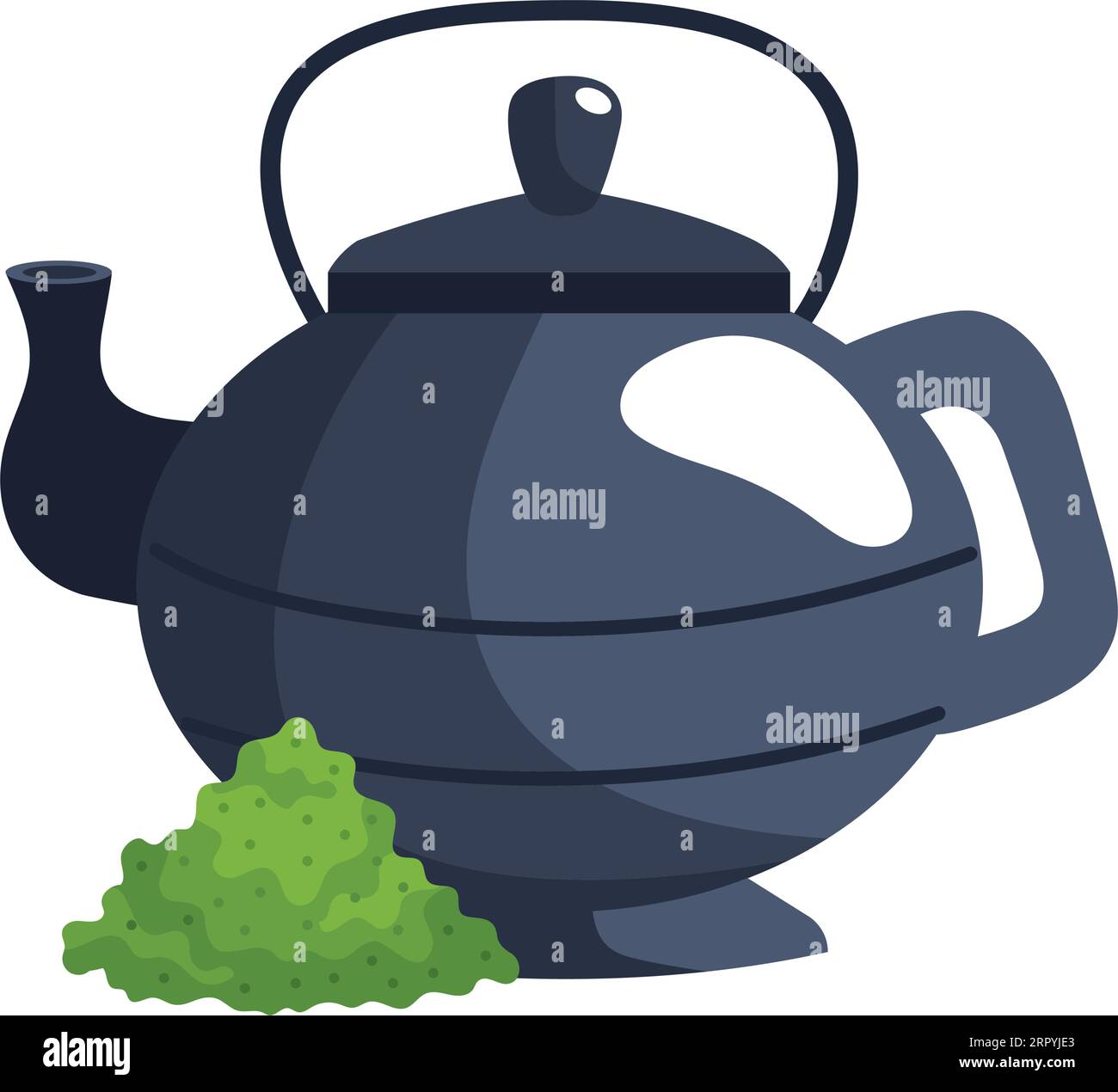 Oriental teapot icon green Stock Vector Images - Alamy