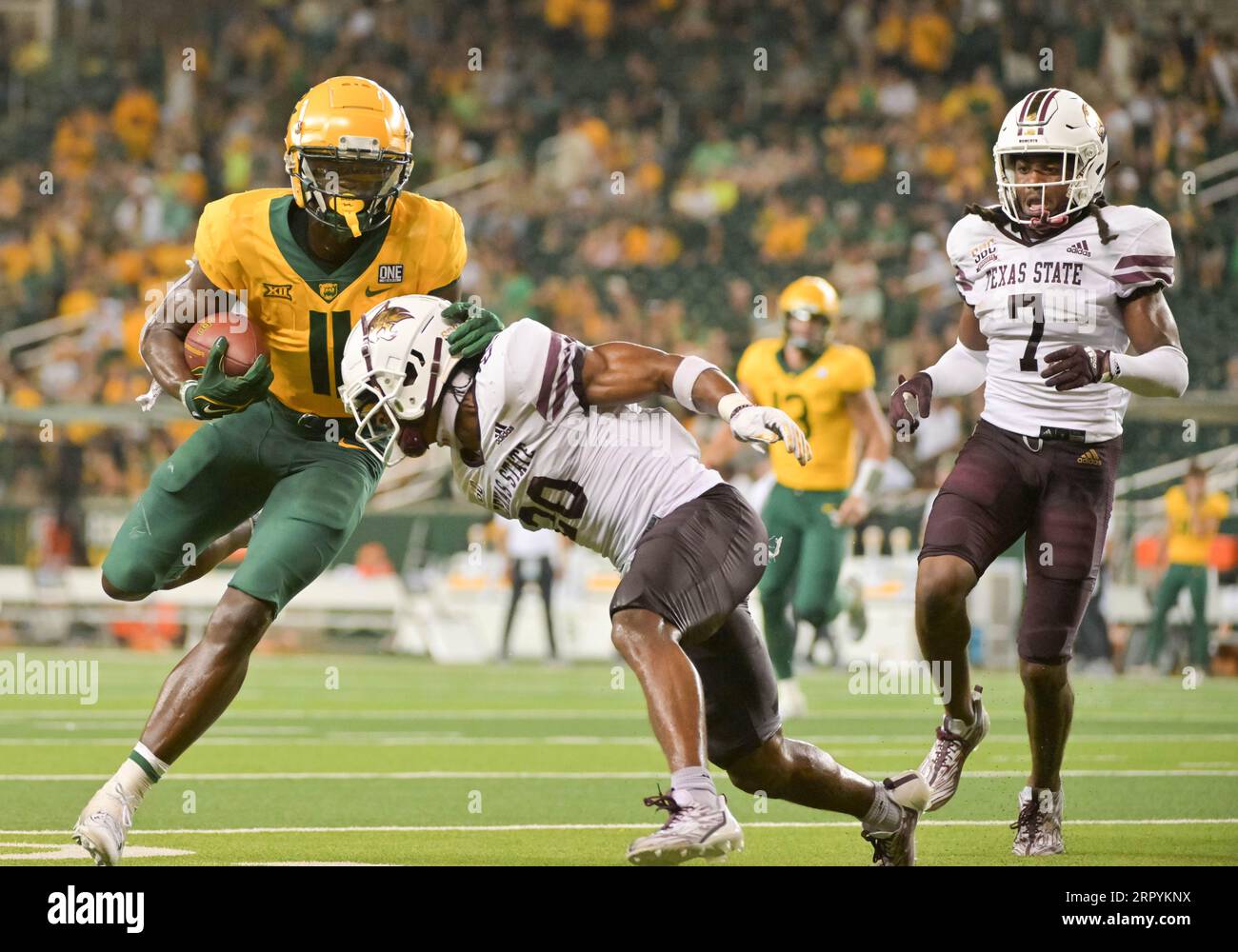 Waco, Texas, USA. 2nd Sep, 2023. Texas State Bobcats safety Kaleb Culp ...