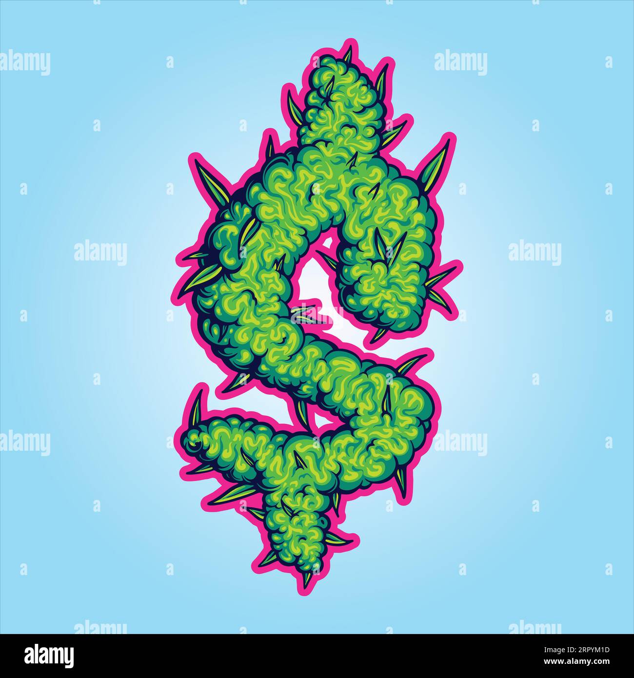 Bud bucks marijuana monogrammed dollar sign vector illustrations for ...