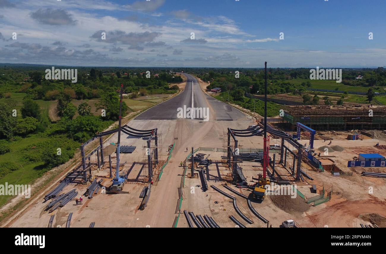 200708 -- VIENTIANE, July 8, 2020 -- Aerial photo taken on July 6, 2020 ...