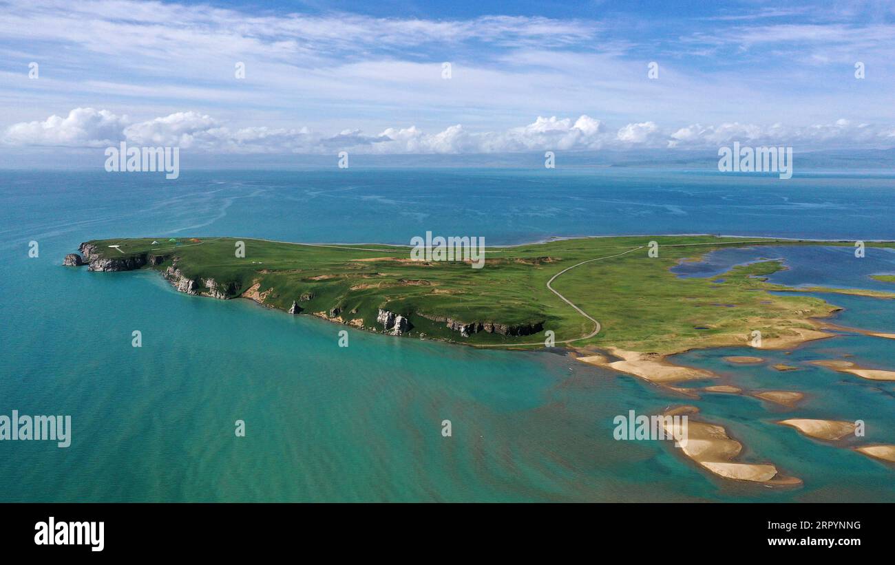 200710 -- XINING, July 10, 2020 -- Aerial photo taken on July 10, 2020 ...