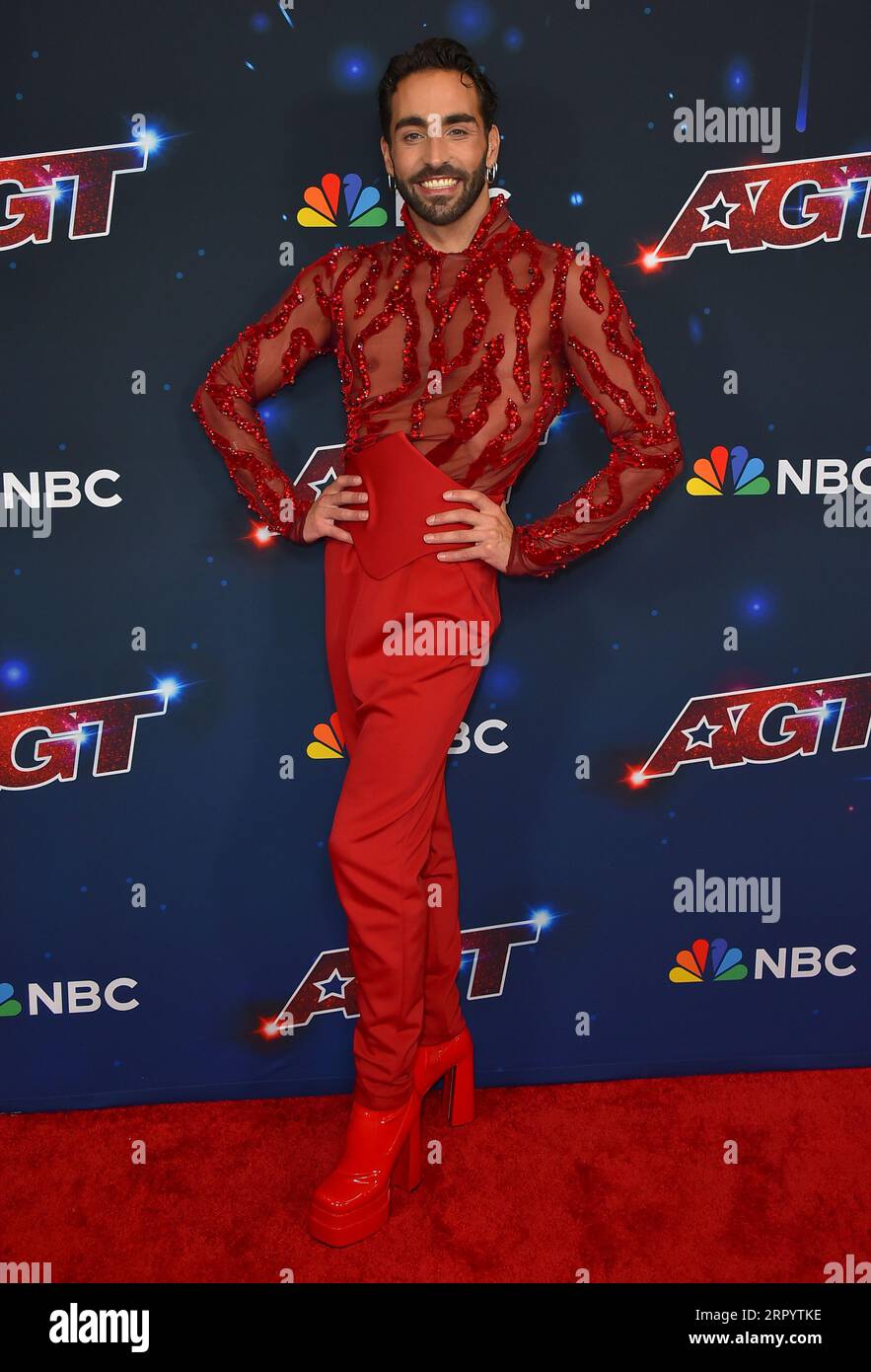 Herwan Legaillard arrives for a live broadcast of "America's Got Talent" Season 18 on Tuesday ...