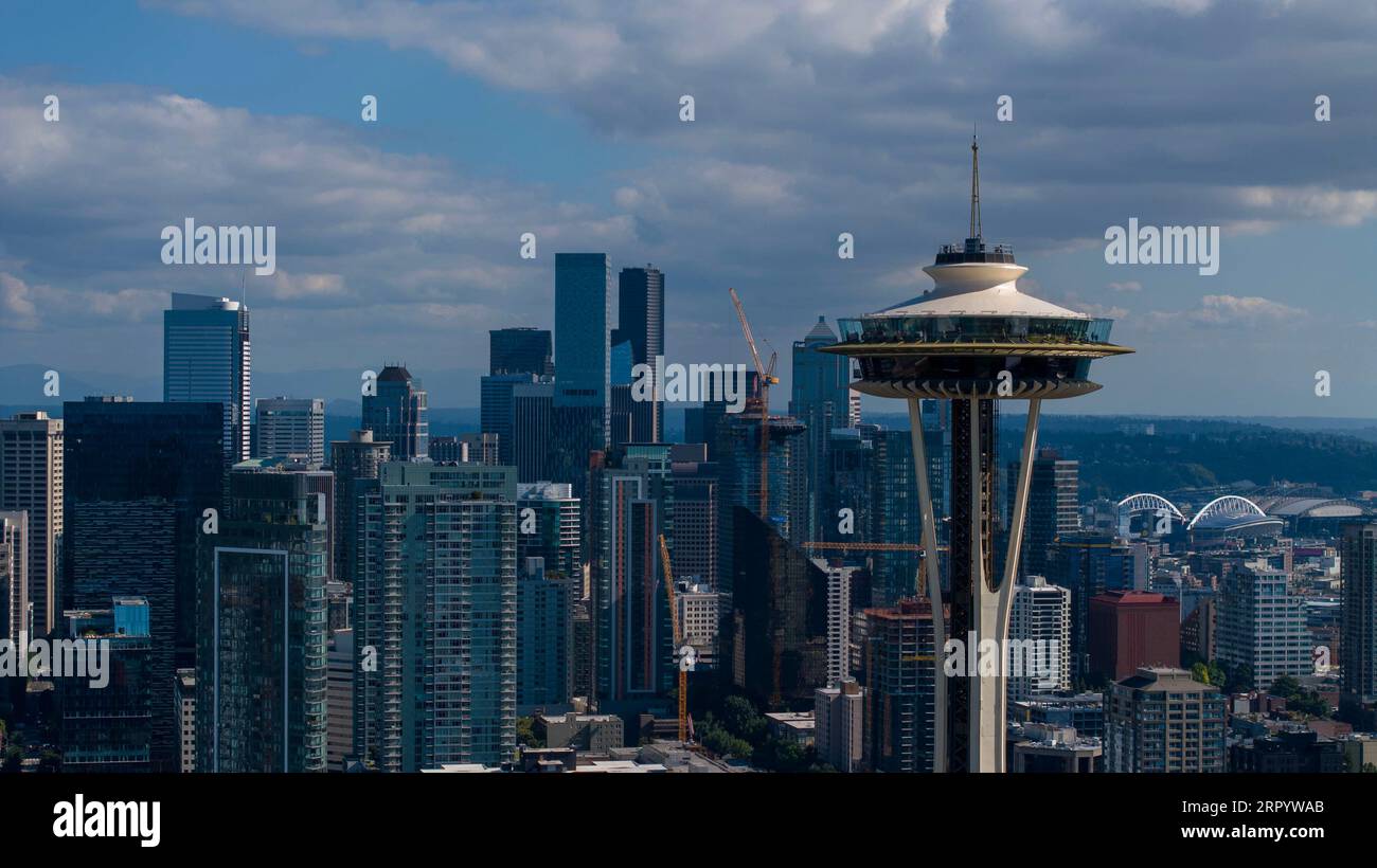 Seattle, WA, USA. 5th Sep, 2023. Aerial View of the Seattle Space ...