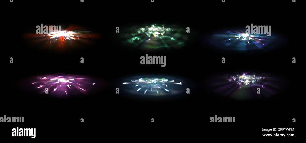 Realistic set of light reflection effects on diamond surface. Vector ...