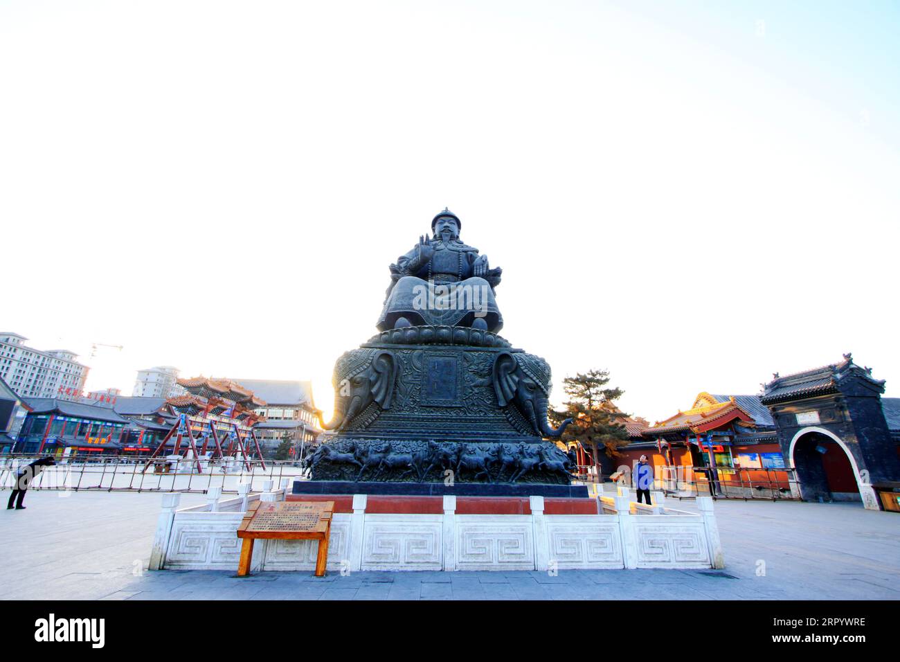 Hohhot City - May 2: Alatan Khan bronze statue in Hohhot DaZhao Temple ...