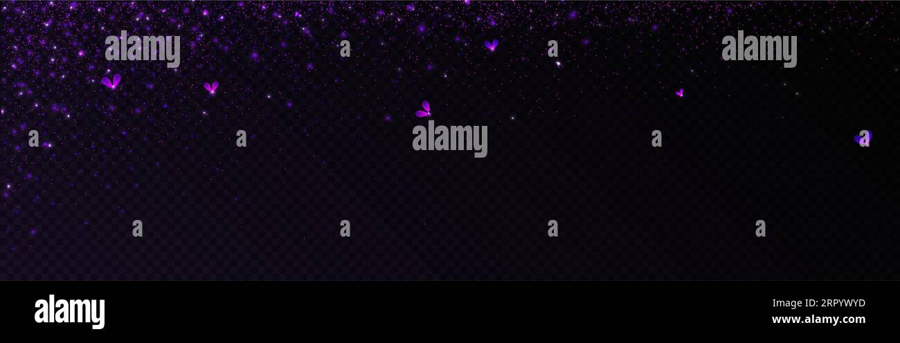 Purple magic firefly bug light glow vector effect. Glowworm dust spell ...