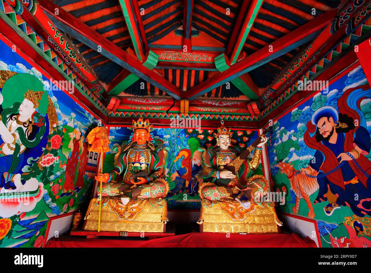 Hohhot City - May 2: Heavenly Kings statues and murals in Five-Pagoda ...