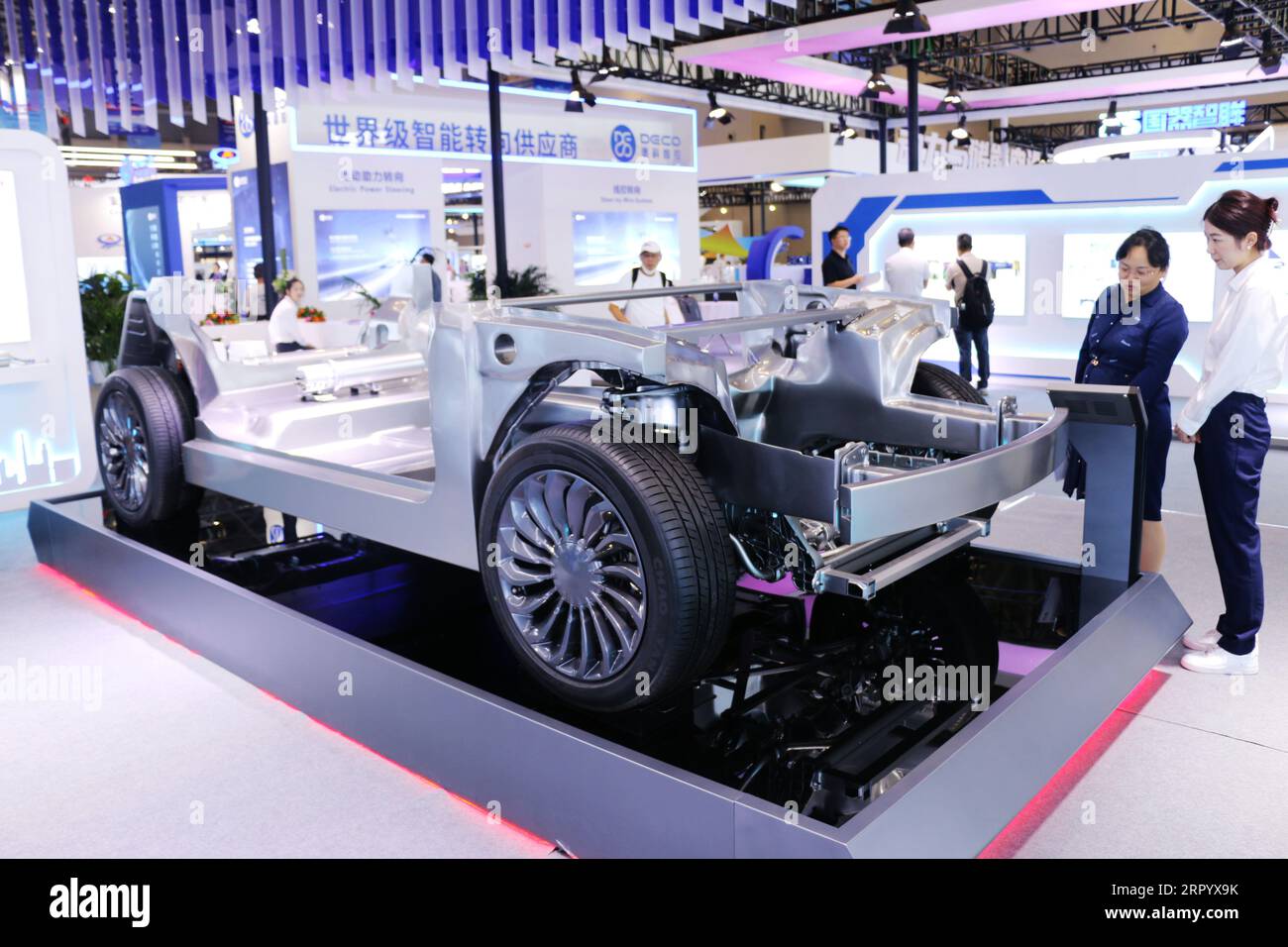 CHONGQING, CHINA - SEPTEMBER 5, 2023 - A car intelligent steering model ...