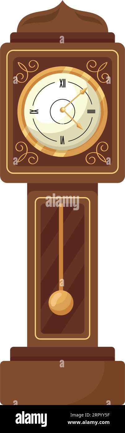golden watch with pendulum icon Stock Vector Image & Art - Alamy