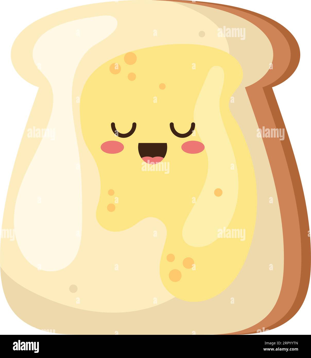 Kawaii cute happy bread icon Cut Out Stock Images & Pictures - Alamy