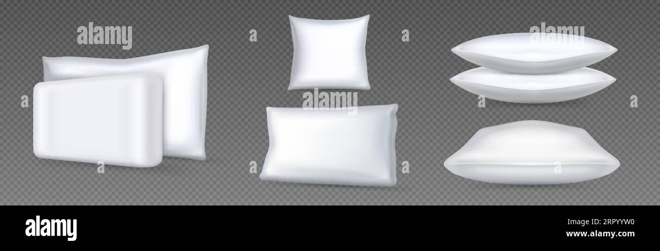 Pillows and bed and side view Stock Vector Images - Alamy