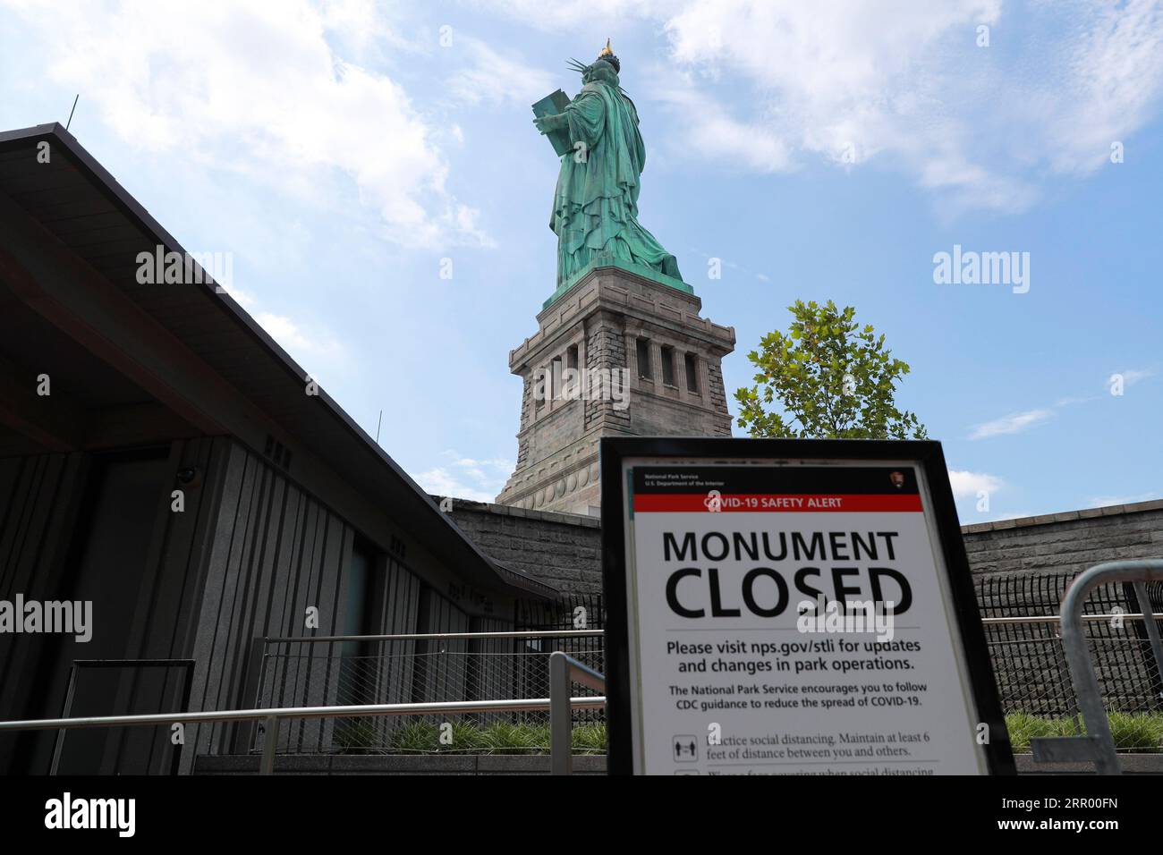 200720 -- NEW YORK, July 20, 2020 -- A notice shows that the interior ...
