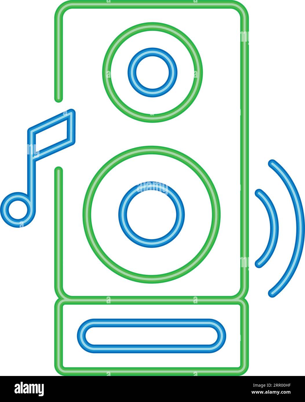 Music player neon glow Stock Vector Images - Alamy