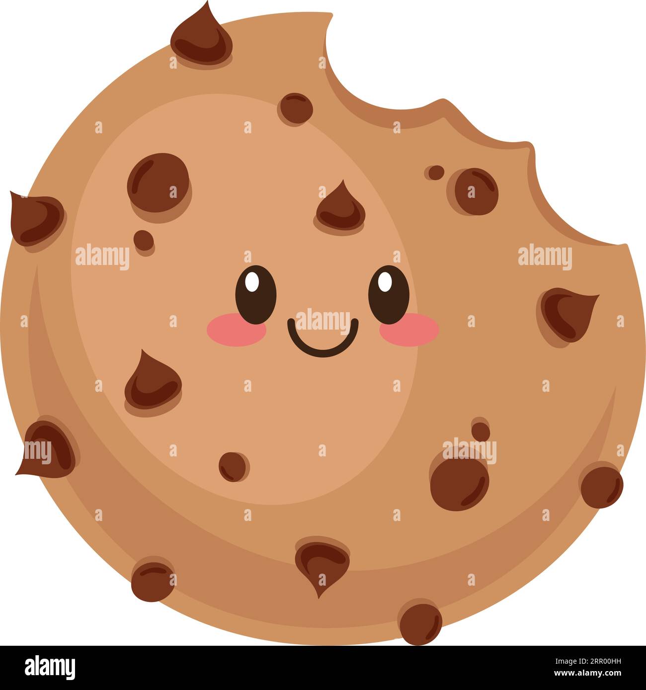 cookie kawaii food bitten cartoon Stock Vector Image & Art - Alamy