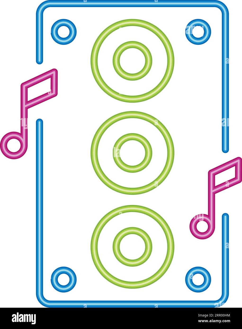 speaker music neon volume icon Stock Vector Image & Art - Alamy