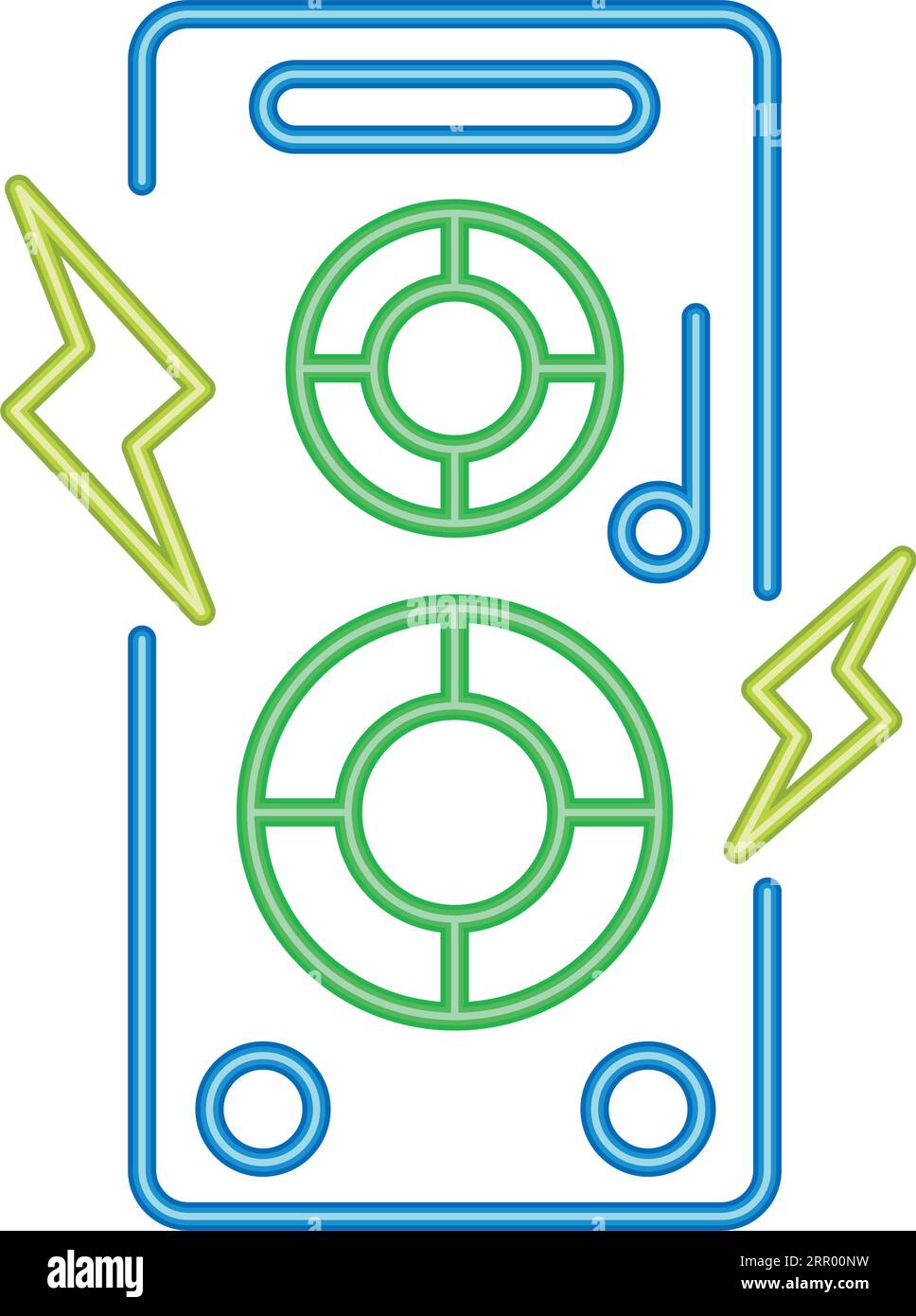 Neon speaker icon glowing Stock Vector Images - Alamy
