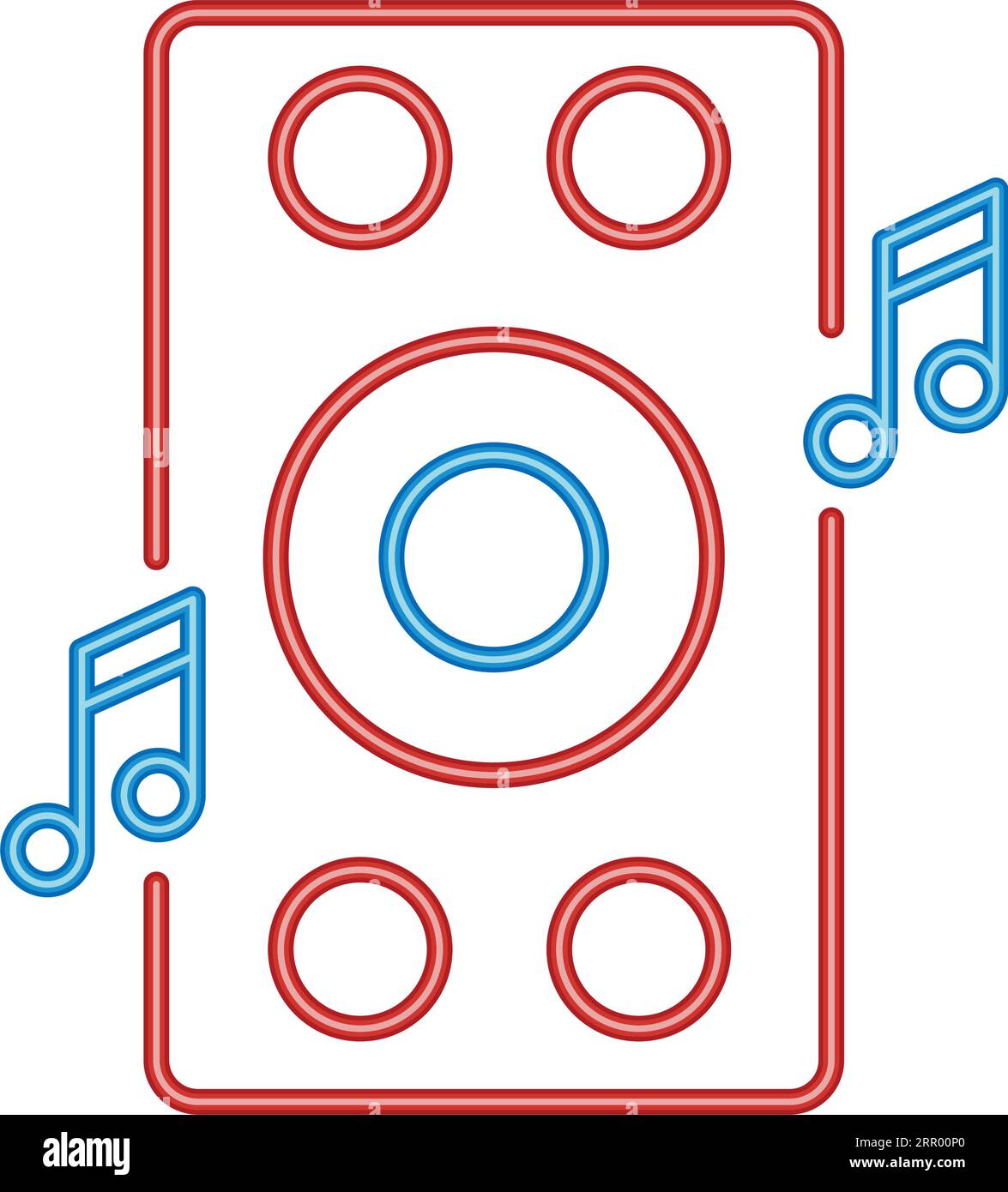speaker music neon electronic icon Stock Vector Image & Art - Alamy